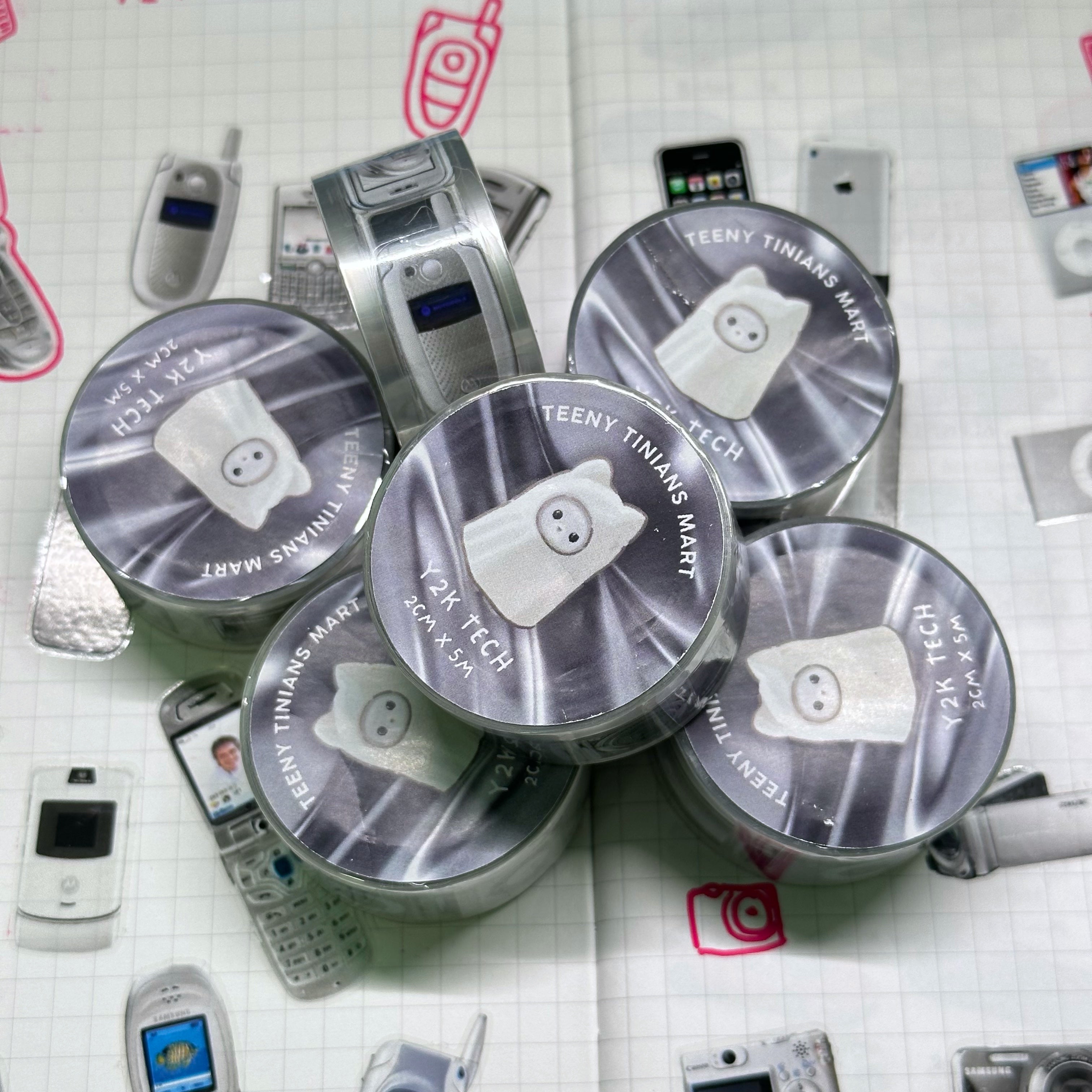 Y2K tech - sticker roll – TeenyTiniansMart